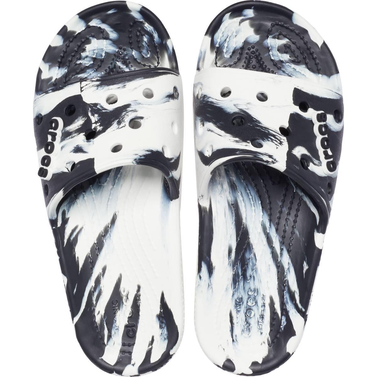 Crocs CLASSIC CLOG MARBLE SLIDE розмір 42-43 (USM9/W11-27cm) чорно білі ...