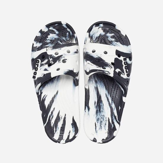 Купить Шлепки Crocs мраморные 42-43 (W12) черно белые (206879), цена ...