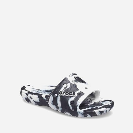 Купить Шлепки Crocs мраморные 42-43 (W12) черно белые (206879), цена ...