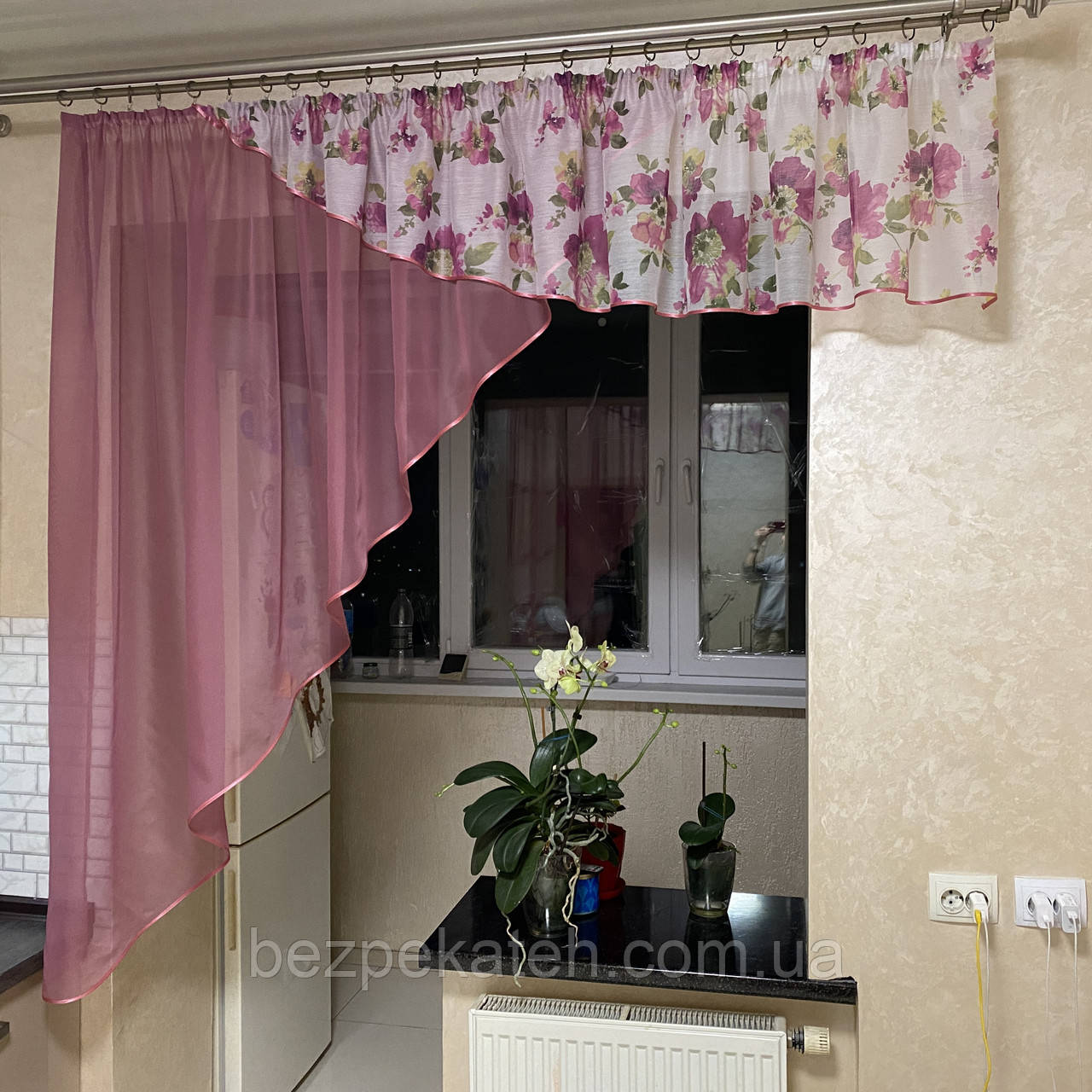 Купить Стильная тюль для кухни. Готовая занавеска в кухню. Штора. Арка ...