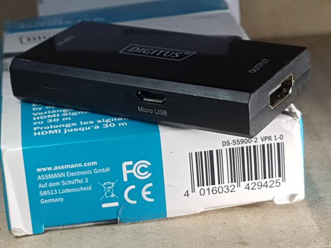 ASSMANN DA-70471 Digitus 4K HDMI HDCP конвертер чорний Репітер Digitus ...