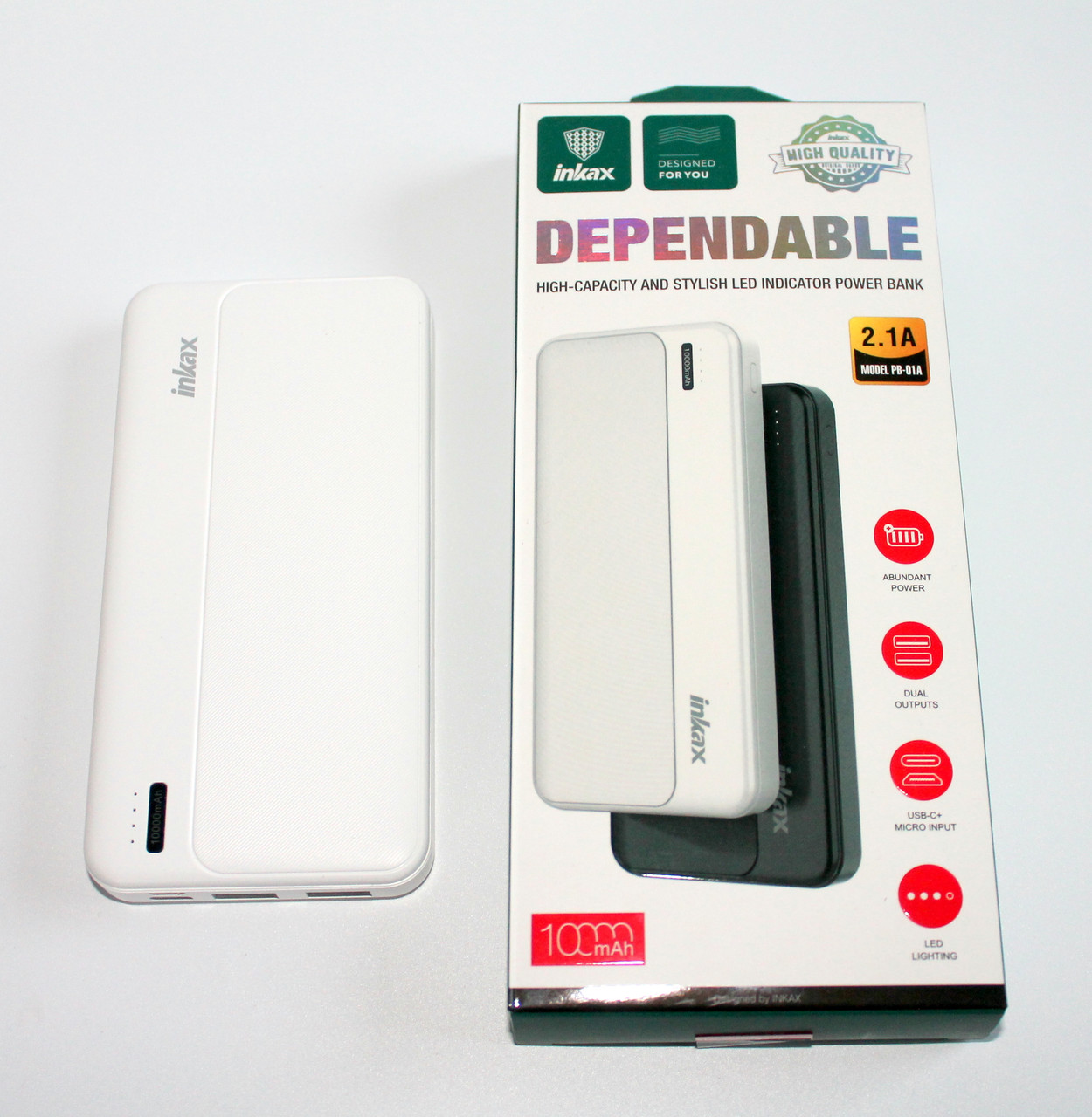 Повербанк, Зарядное Устройство для Телефонов Power Bank Inkax 10000 MAh ...