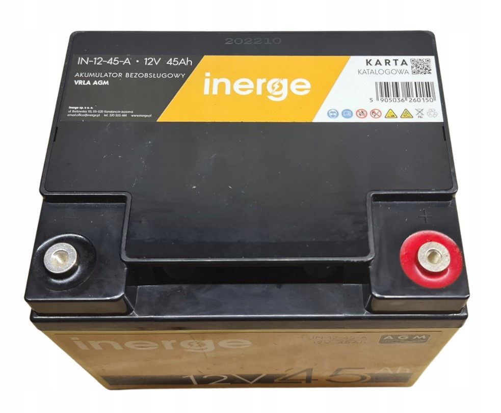 Акумулятор AGM 12V 45Ah (Доставка з Польщі), цена 3640 грн — Prom.ua ...