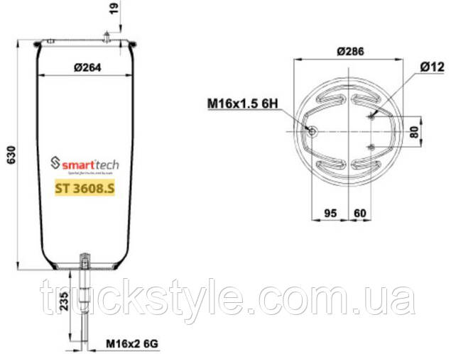 Пневморессора (в сборе) Scania 6700NP02 (ID#1737315349), цена: 4670 ...