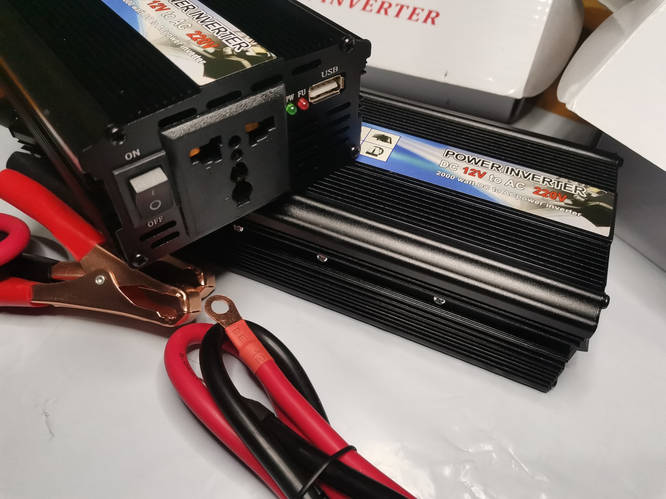 Автомобильный инвертор 12V 220V EAFC Power Inverter DC to AC 12V to 220V 2000 Вт (max пиковая ...