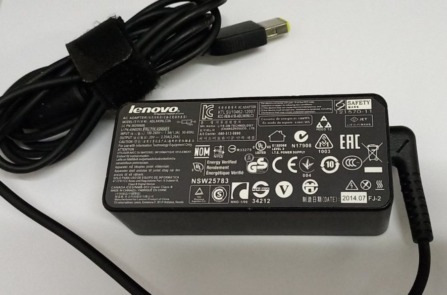 Купити Адаптер живлення для ноутбука Lenovo 20v 2.25 A 65W Square ...