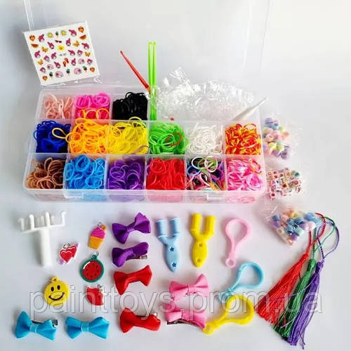 НАБОР ДЛЯ ПЛЕТЕНИЯ БРАСЛЕТОВ ИЗ РЕЗИНОК, БИСЕРА "FASHION LOOM BANDS SET ...