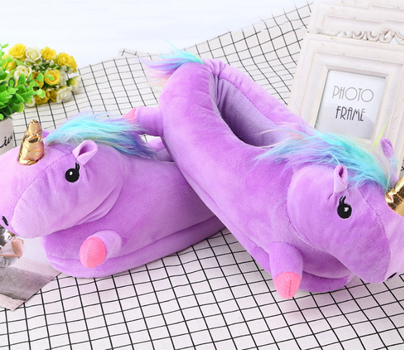 Купить Женские тапочки игрушки Единороги фиолетовые,36-40, цена 515 ...