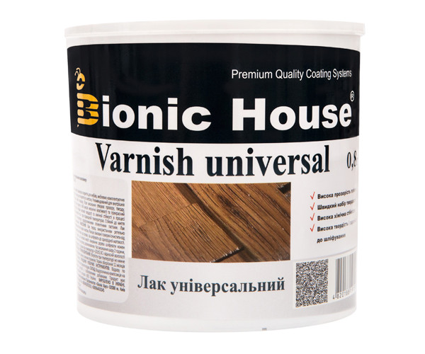 Універсальний лак для дерева Bionic House Varnish universal 0,8 л (ID#1744981297), ціна: 222.30 ...