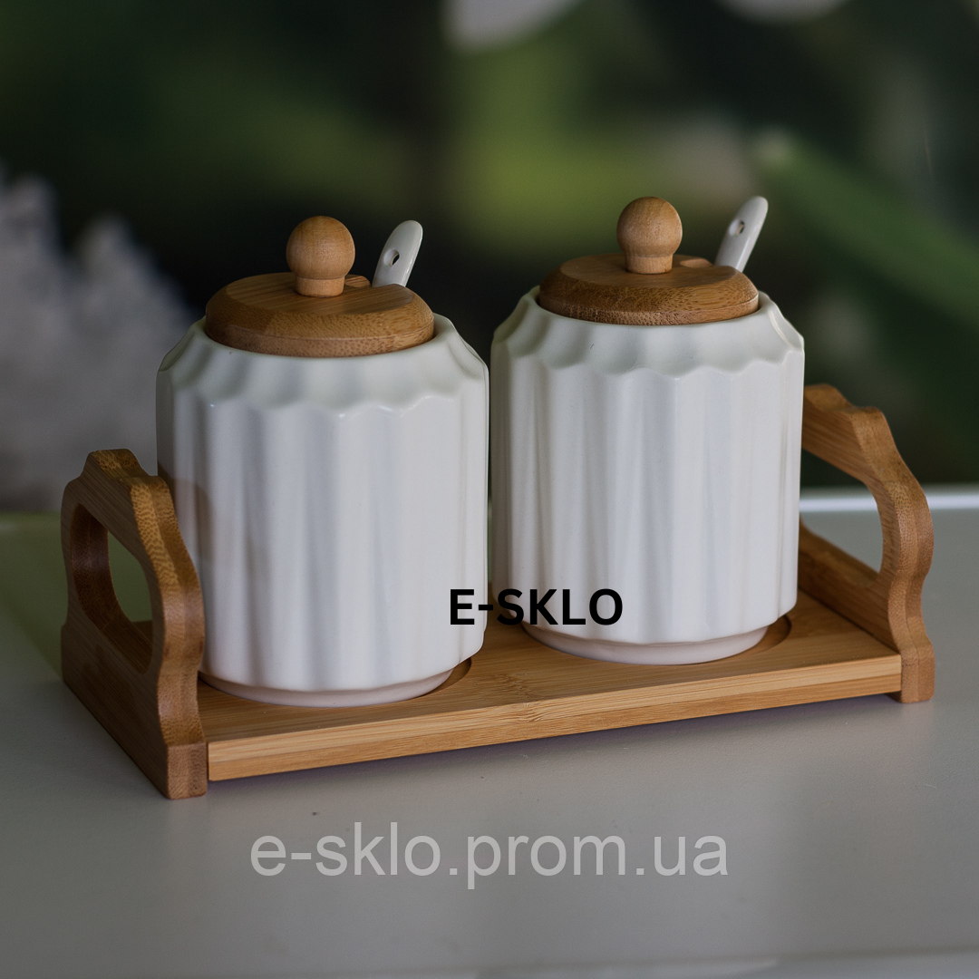 Фарфоровые баночки для сыпучих продуктов 2 шт. (ID#1745125799), цена ...