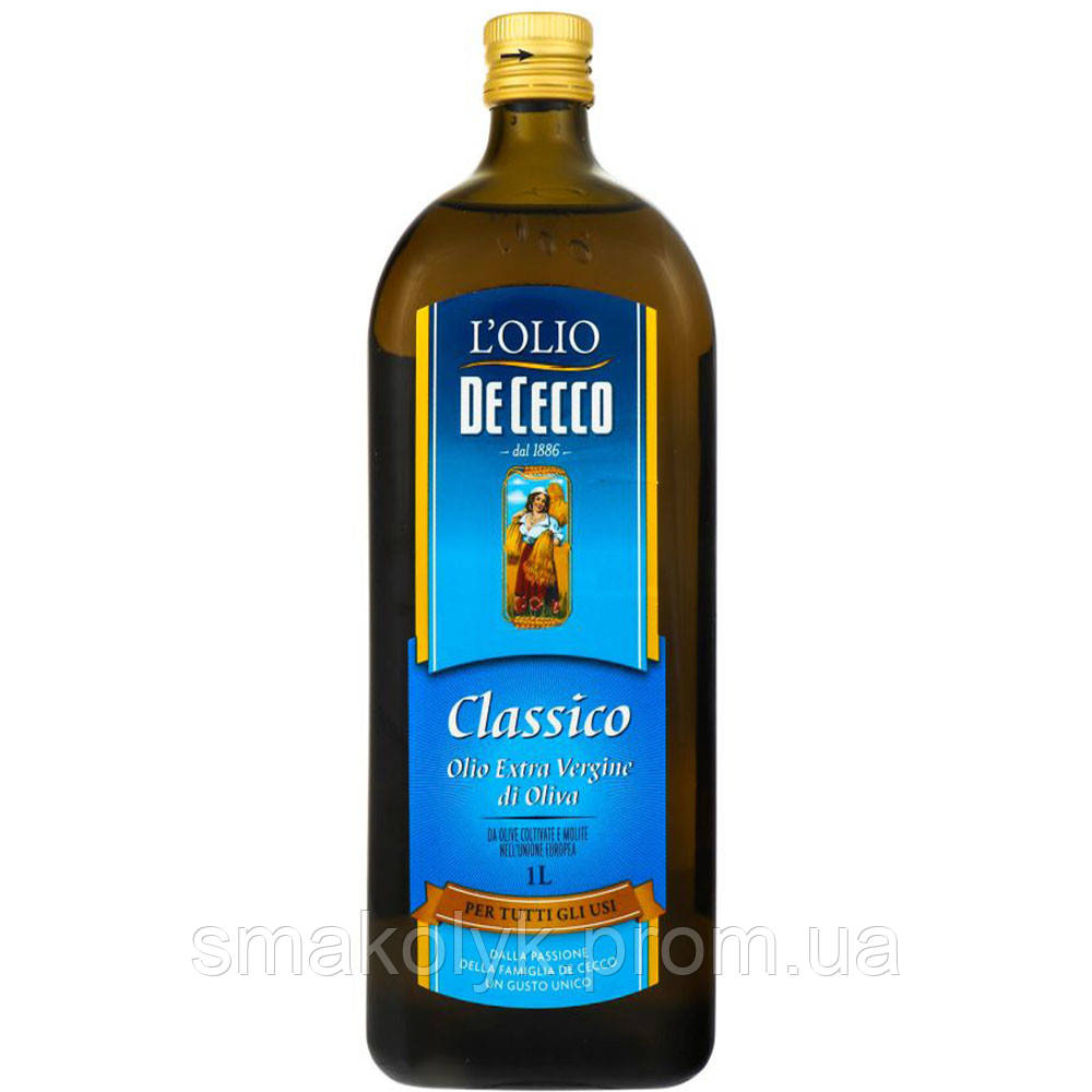 Олія оливкова, De Cecco CLASSICO Olio Extra Vergine di Oliva, 1 л. (ID ...
