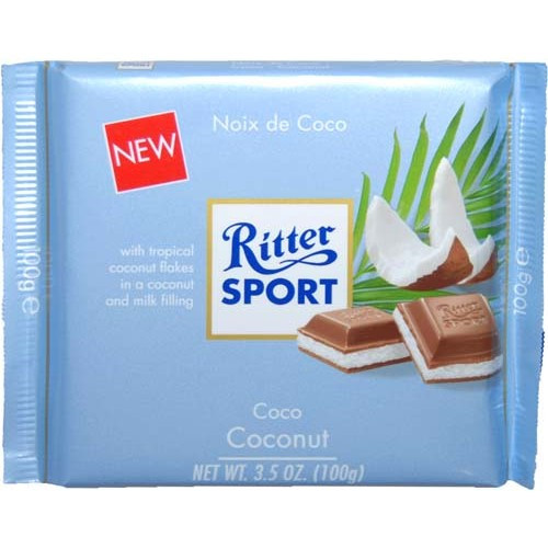 Шоколад Ritter Sport Coconut (Риттер спорт с кокосом), 100 г | Купить ...