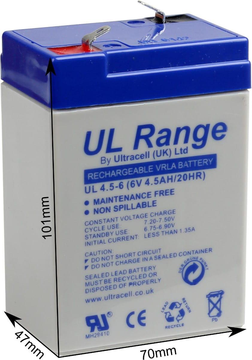 Аккумулятор гелевой AGM ULTRACELL UL 6V 4.5AH (ID#1746027503), цена ...