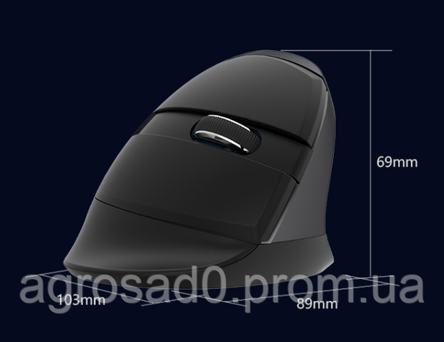 Купить Мышка компьютерная беспроводная Delux M618 Mini вертикальная с ...