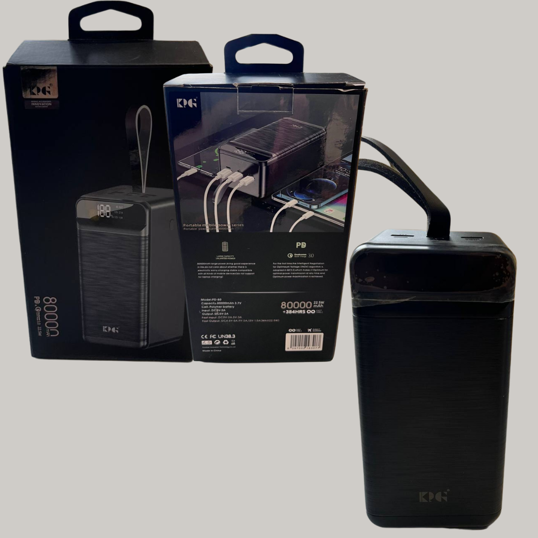 Powerbank 80000 mAh зі швидким заряджанням, Power Bank для ноутбука ...