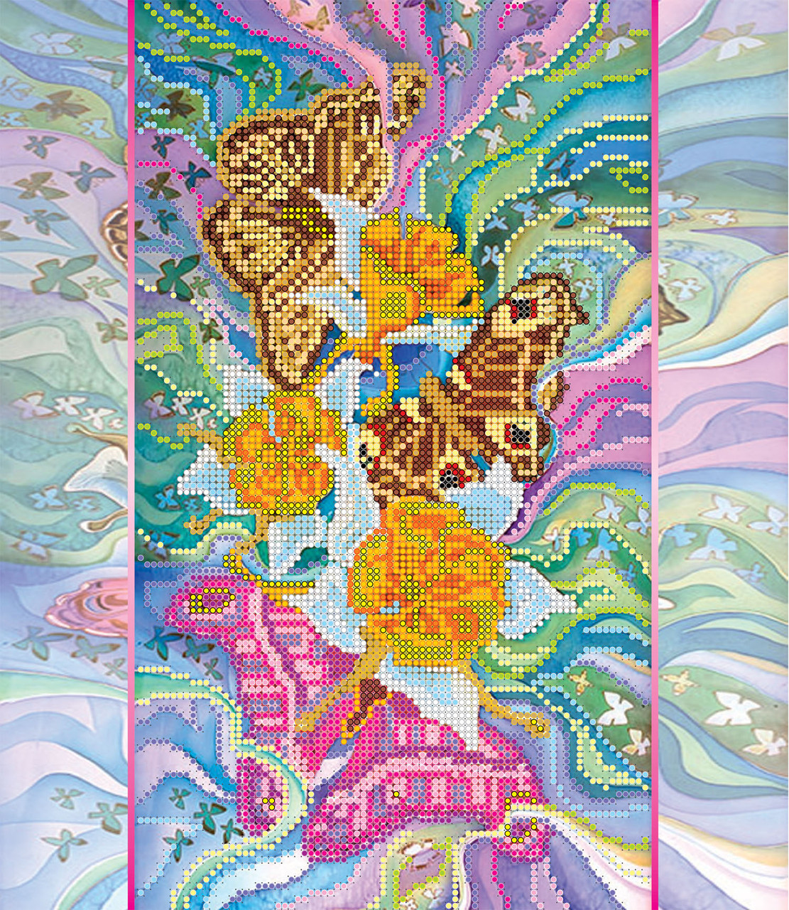 Схема для Вишивання Бісером на Натуральному Художньому Холсті Метелики — Купить Недорого на