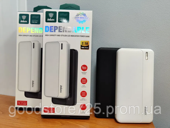 Повербанк Power Bank Inkax PB-01A 10000mAh, цена 691 грн — Prom.ua (ID ...