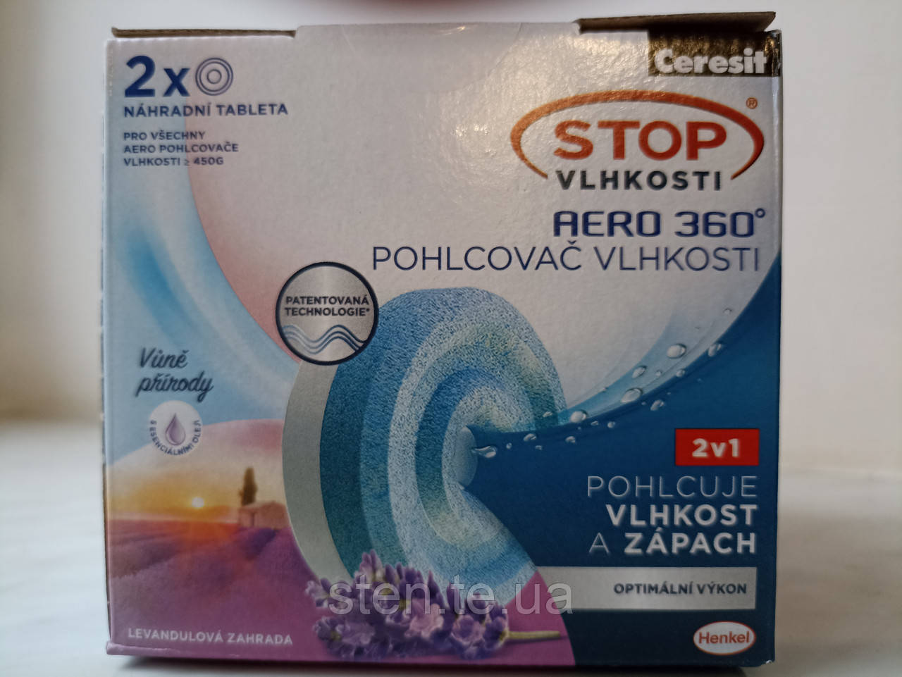Таблетка змінна CERESIT STOP волога AERO лаванда 2*450 [2*450 г] (ID ...
