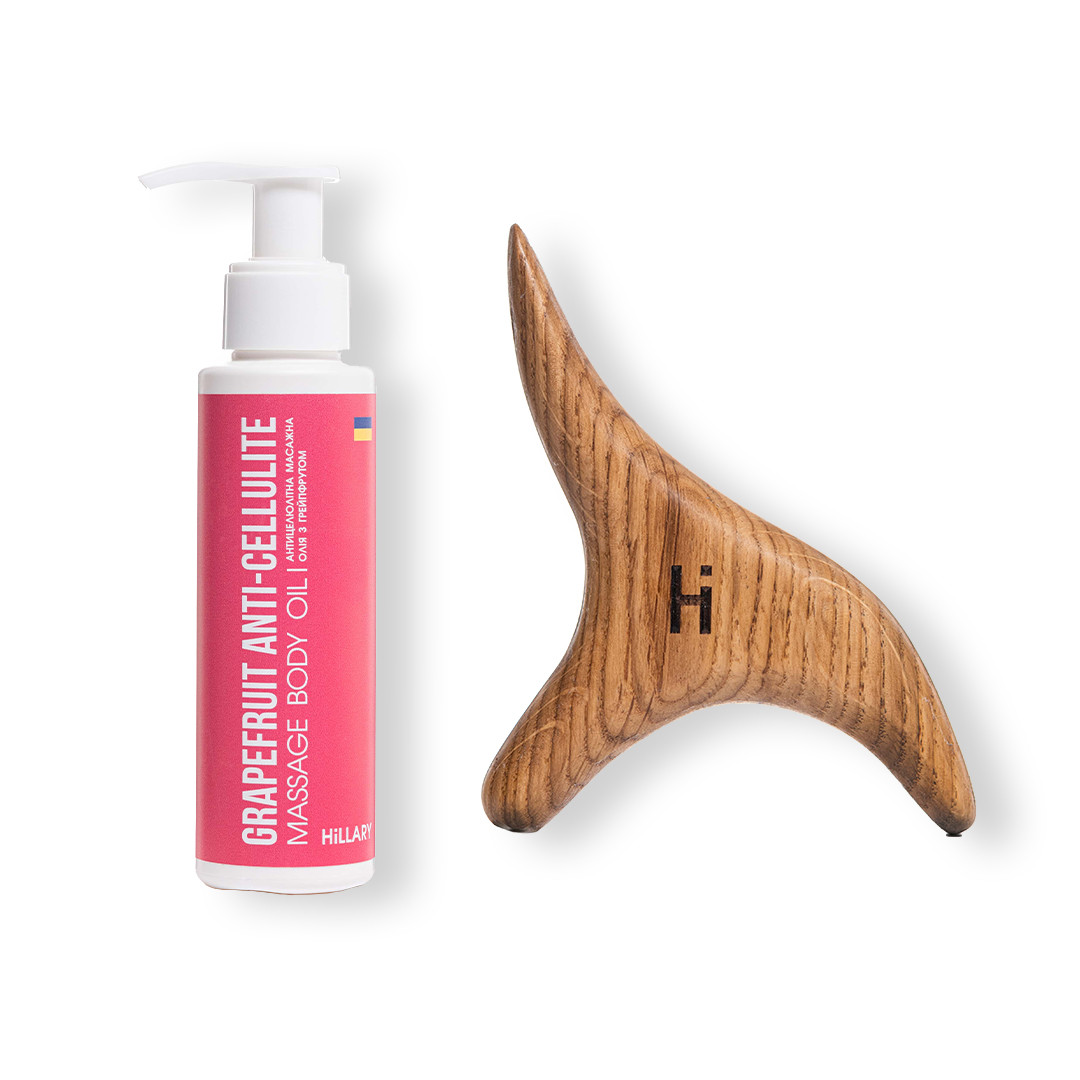 Масажер Гуаша Bird Guasha Tool Bird + Антицелюлітна Олія Grapefruit ...