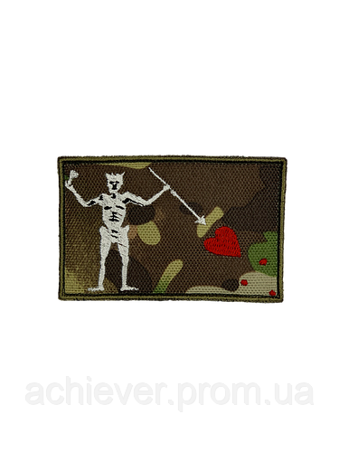 Купити Шеврон (патч) Blackbeard Flag Pirate Patch Едвард Тіч білий ...