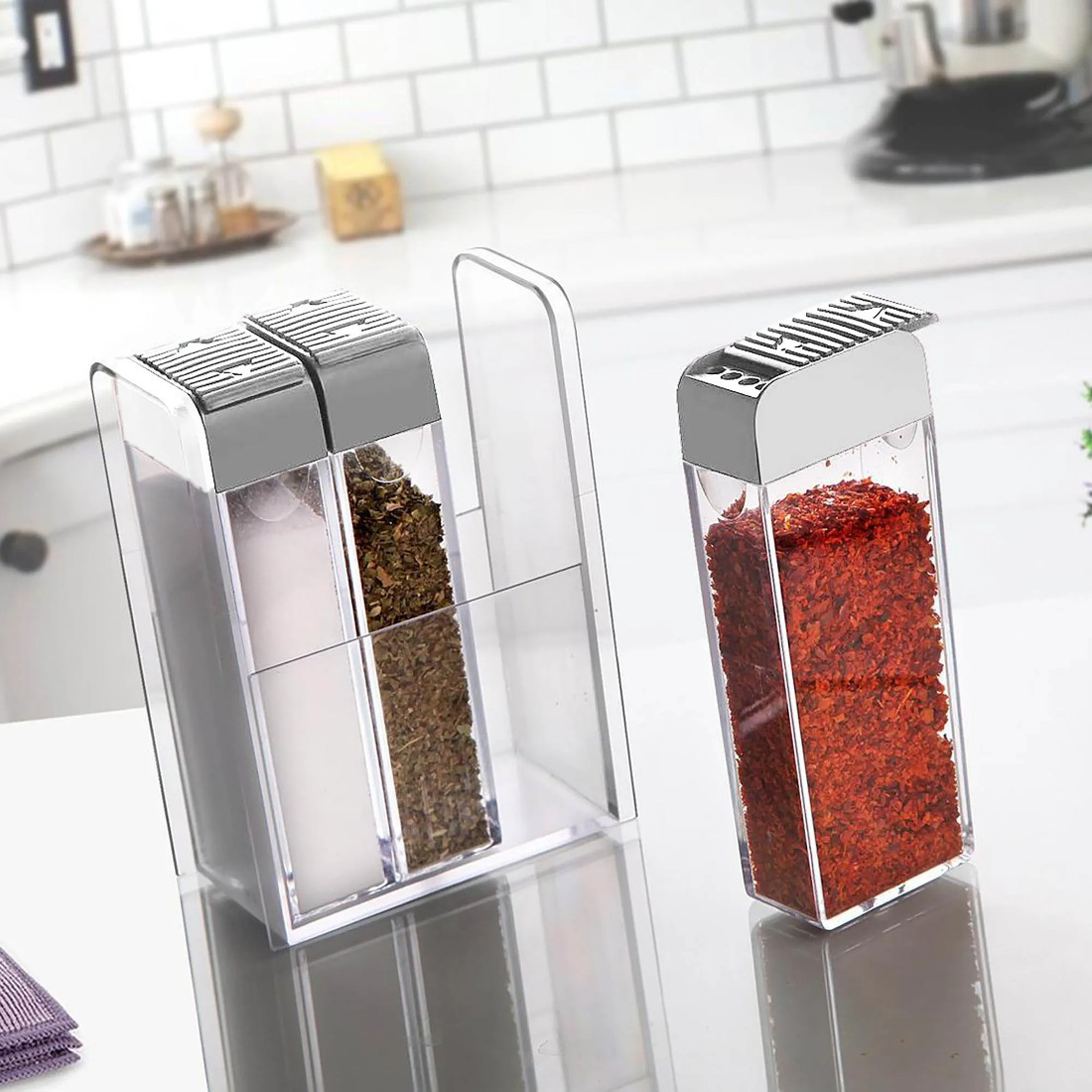 Кухонный бокс для хранения приправ и специй на 3 ёмкости (ID#1746991085 ...