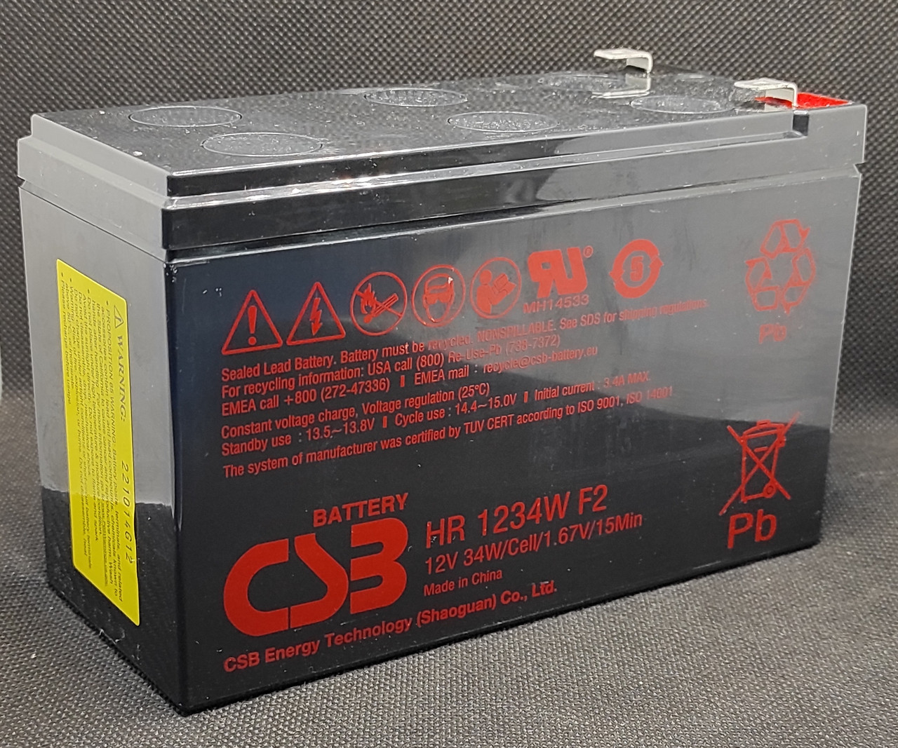 Купить Аккумуляторная батарея CSB HR1234WF2 12V 9Ah, цена 1209 ₴ — Prom ...