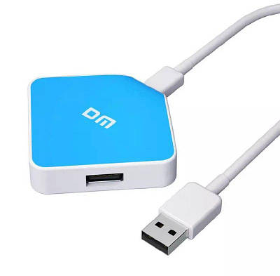 USB хаб DM CHB073 7 портів USB 3.1 + USB Type C 120см алюмінієвий hub ...