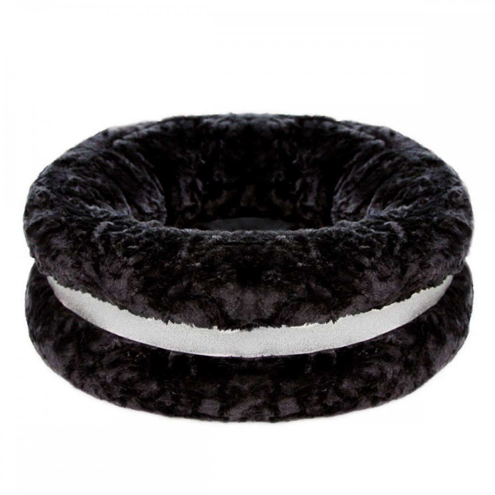 Лежанка для Собак и Кошек Круглая Is Pet Oreo Fleece Bed Черного Цвета ...