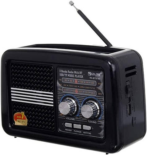 Радіоприймач Golon Solar RX - BT 978 S Bluetooth Чорний, ціна 1189 грн ...
