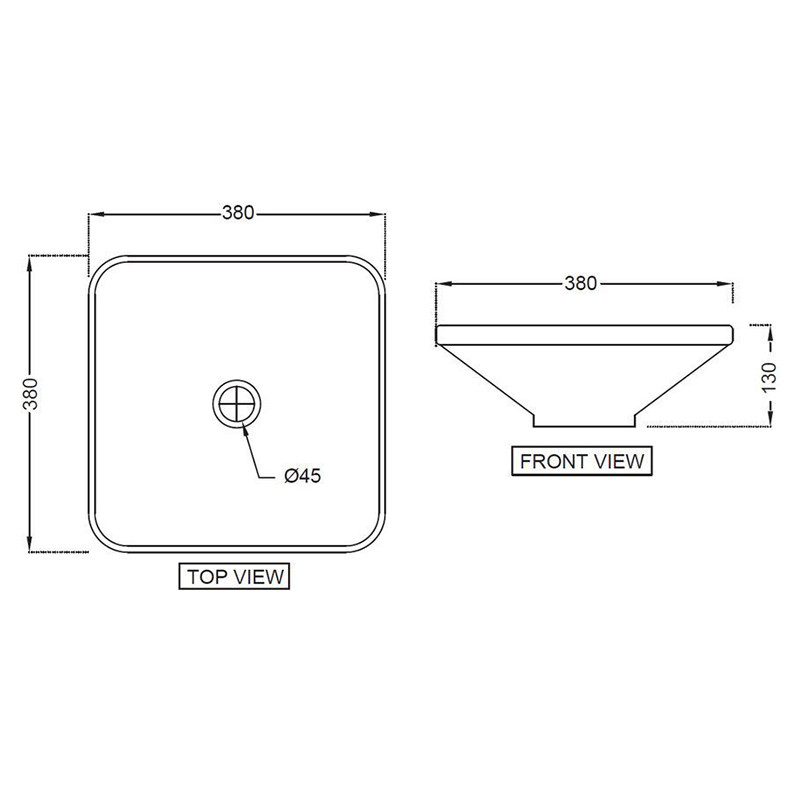 Купить Умывальник JAQUAR LAGUNA 38 см на столешницу, квадратный. LAS ...