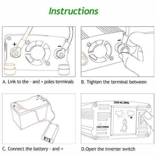Инвертор Инвертор 12V 220V EAFC POWER INVERTER 12V 220V 2000W, цена ...