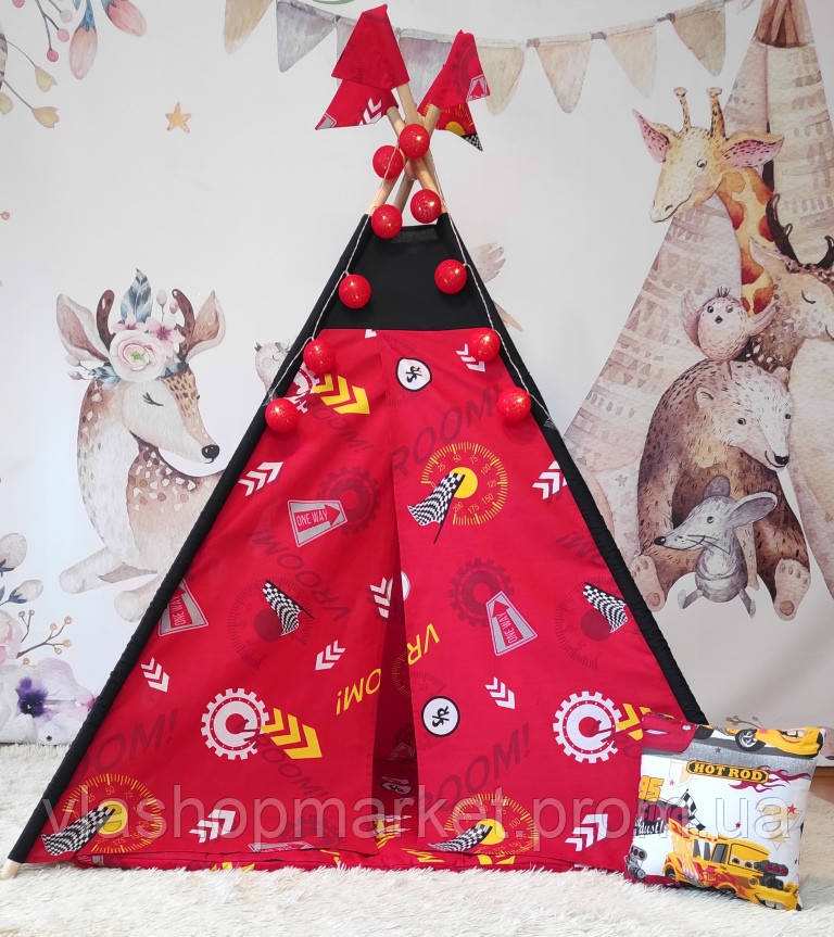 Віг Вам Vroom-vroom Дитячий намет Вігвам для дітей Вігвам для хлопчика ...