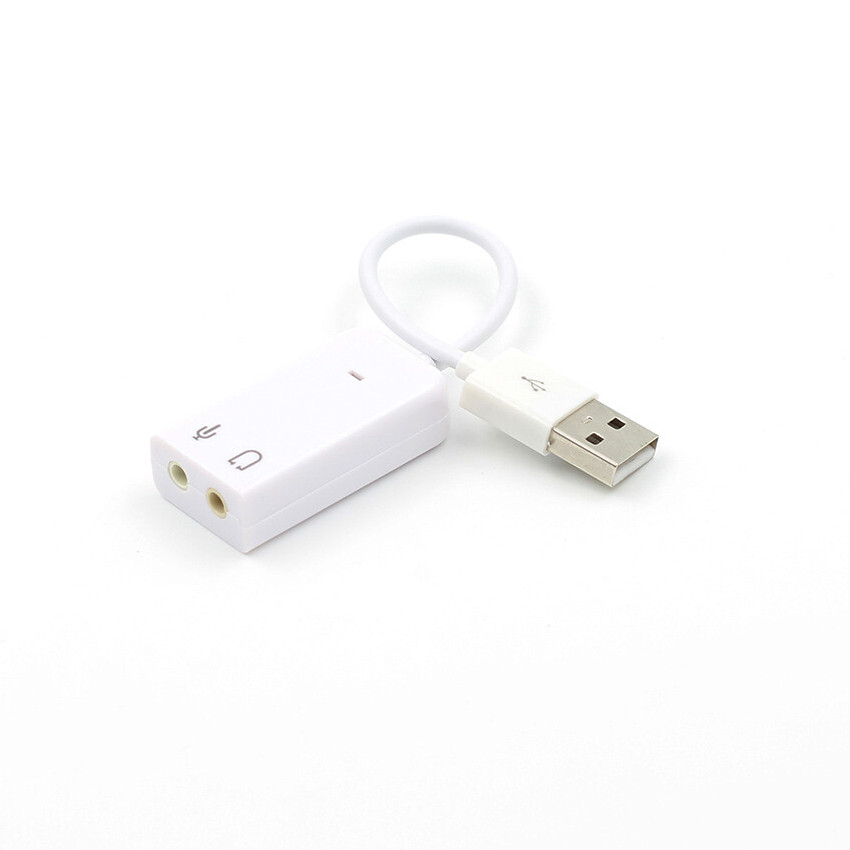 Контролер USB-sound card (5.1) 3D sound (Windows 7 ready), White, OEM ...