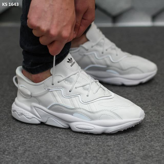 Мужские и Женские кроссовки Adidas Originals Ozweego White (Белые ...