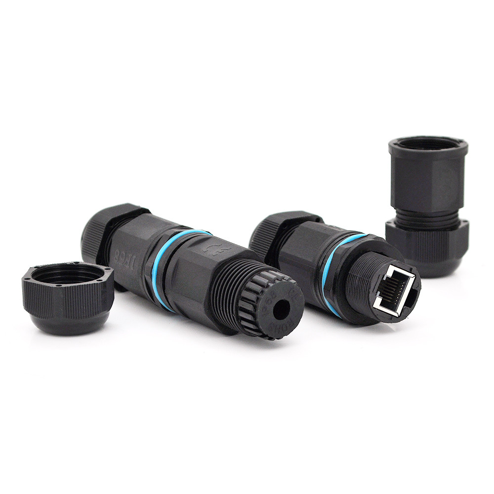 З'єднувач RJ45 8P8C Мама / Мама RJ45 для З'єднання Кабелю, Чорний ...
