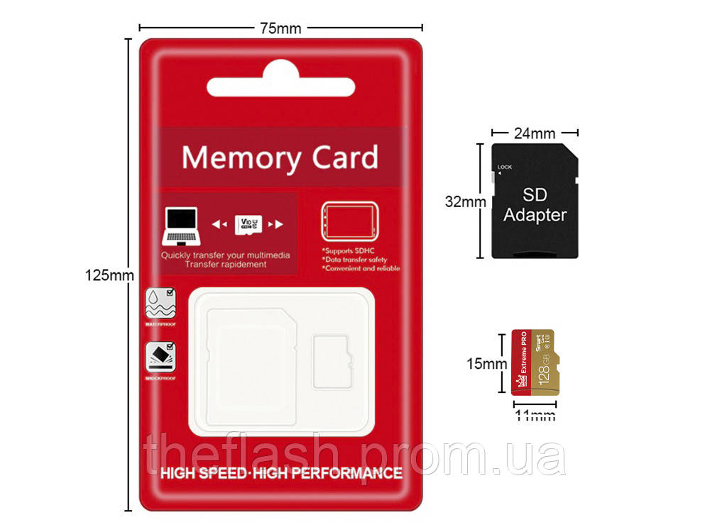 128GB TF карта класс 10, цена 700.80 грн — Prom.ua (ID#1749247049)