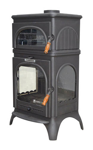 Чугунная печь Flame Stove Modena Lux Oven с духовкой, цена 35131 грн ...