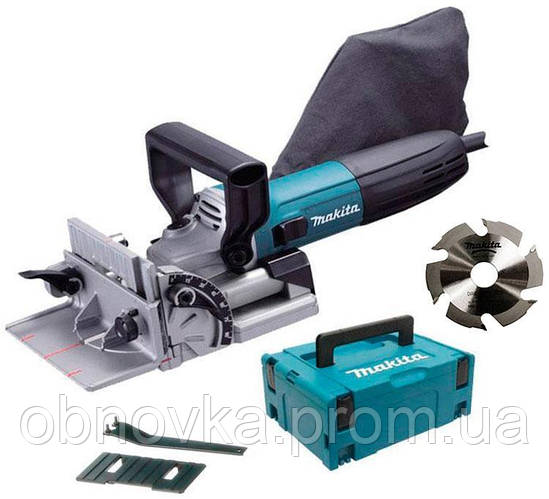 Ламельный фрезер Makita PJ7000J + угловая направляющая + фреза дисковая ...