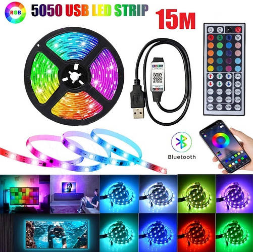 USB Светодиодная лента 15 метров 5v Bluetooth (ID#1729728062), цена ...