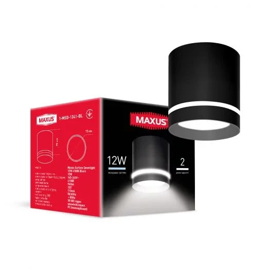 Светильник точечный светодиодный Maxus Surface Downlight 12W 4100K ...