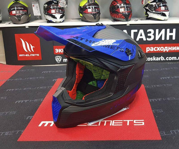 Купити Мотошлем MT FALCON System Matt Blue (M), ціна 4045 грн - Prom.ua ...