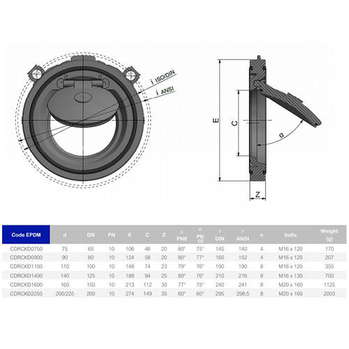 Effast Обратный клапан Effast межфланцевый d63 мм (ID#1751500750), цена ...