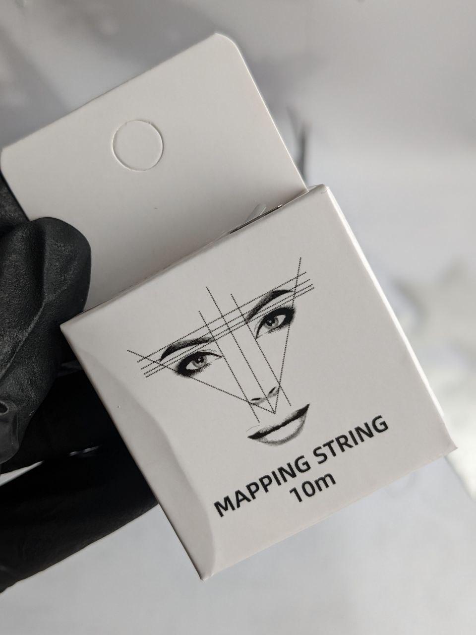 Нитка просочена пастою (для розмітки ескізу брів), колір білий, 10 м ...