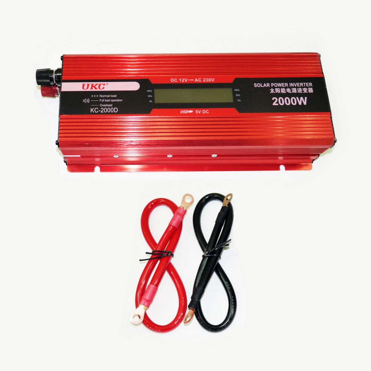 Преобразователь Напряжения 12V в 220V UKC 2000W KC-2000D Мощный Инвертор с LCD Дисплеем — Купить ...