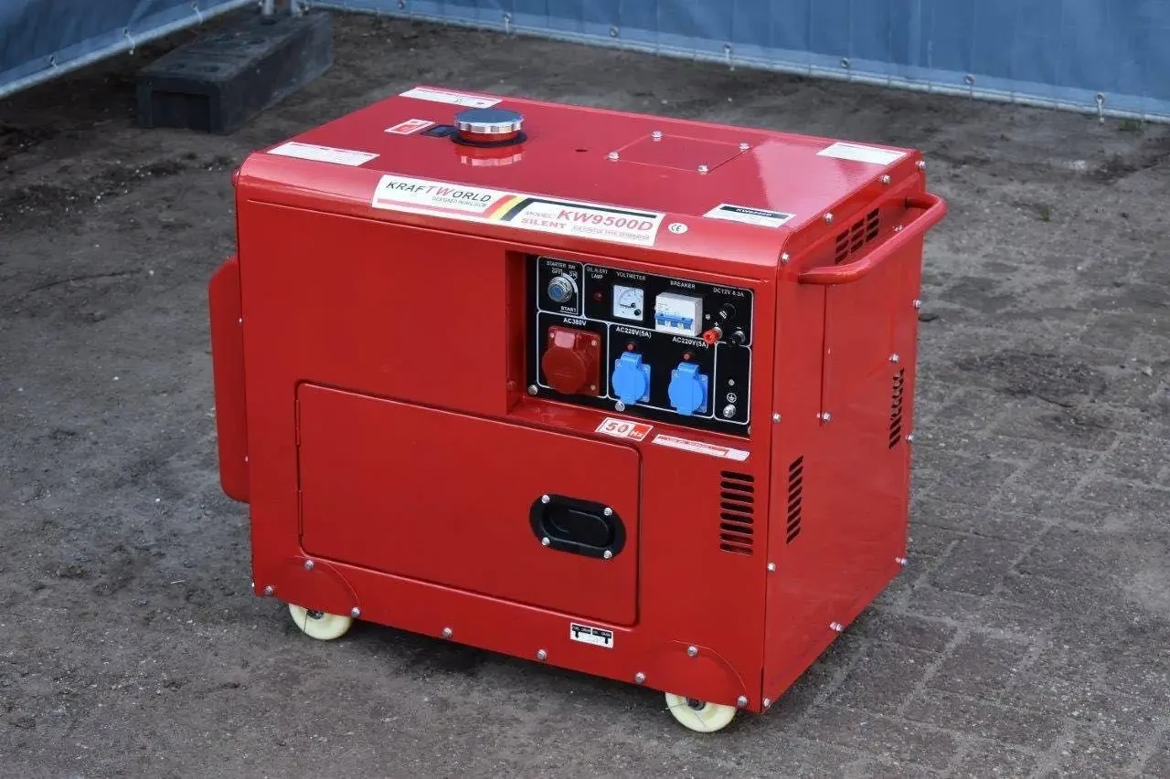 Купить Дизельный генератор трехфазный 6-6,5 кВт KraftWorld kw9500d ...
