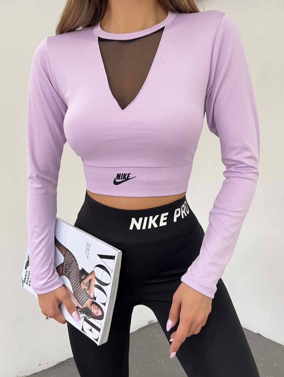 Купити Комплект рашгард + лосини жіночий Nike для спорту фітнесу, ціна ...