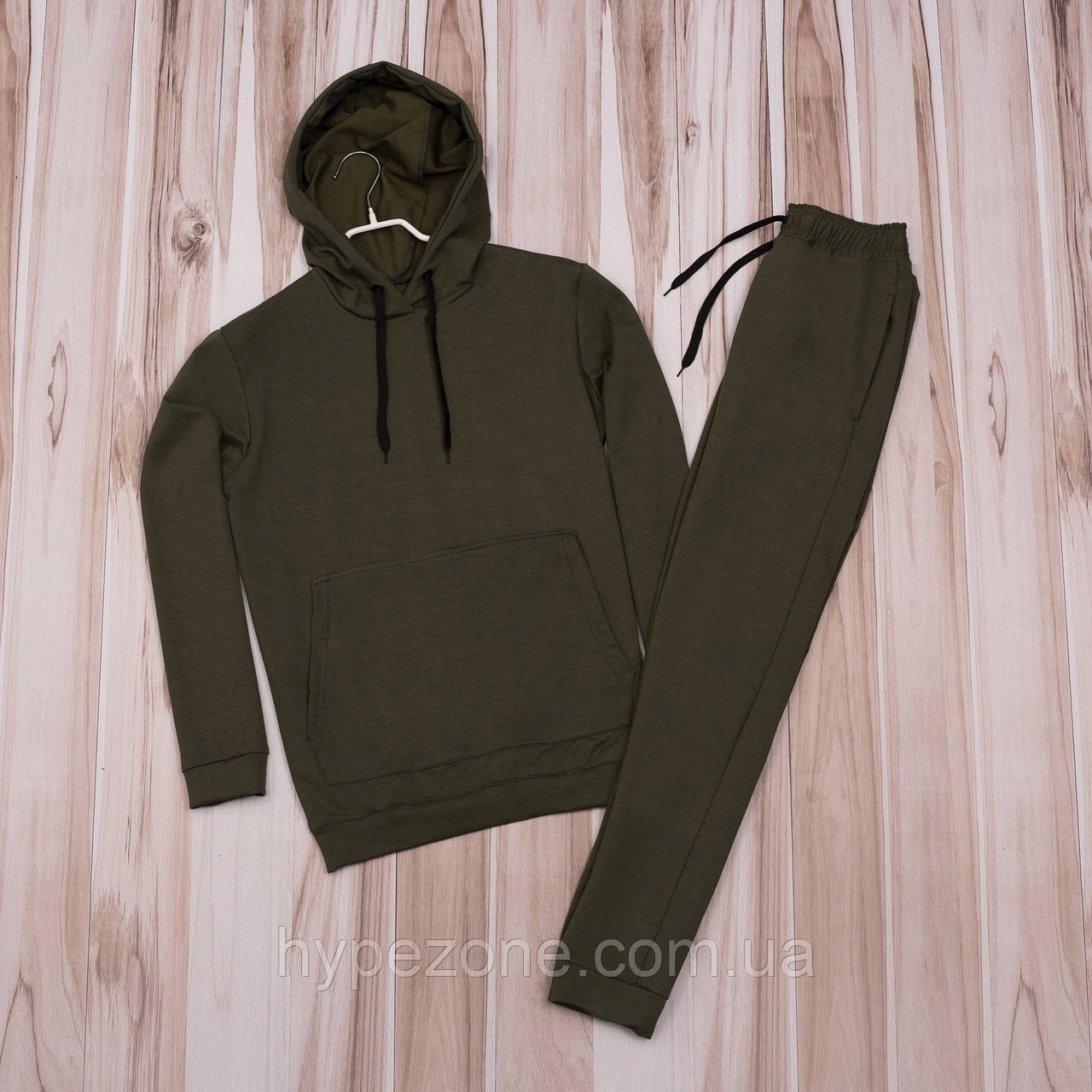 Спортивный костюм хаки зеленый мужской на весну, лето Кенгуру с ...