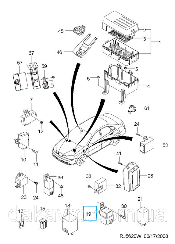 Купити Реле мотора радіатора охолодження Авео 1.6, Лачетті GM, ціна 460 ...