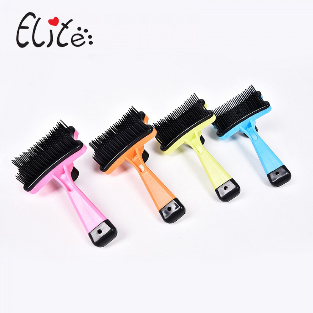 Расческа-щетка для Собак и Кошек Elite Самоочищающаяся, Пластиковая 13* ...