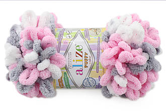Alize Puffy Color цветная пряжа для вязания руками
